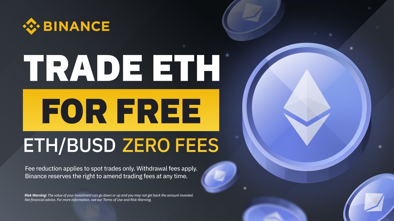 Binance Introducing ETH/BUSD Zero-Fee Trading