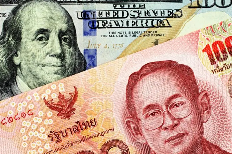 Thai money to usd store