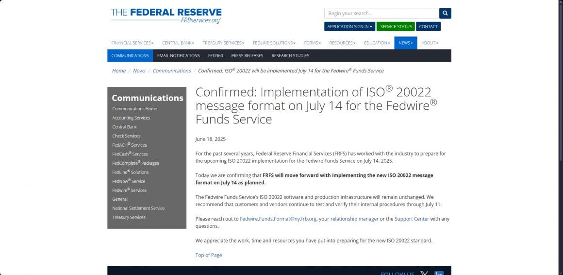 Fedwire ISO 20022 Launch July 14: Cryptos to Watch