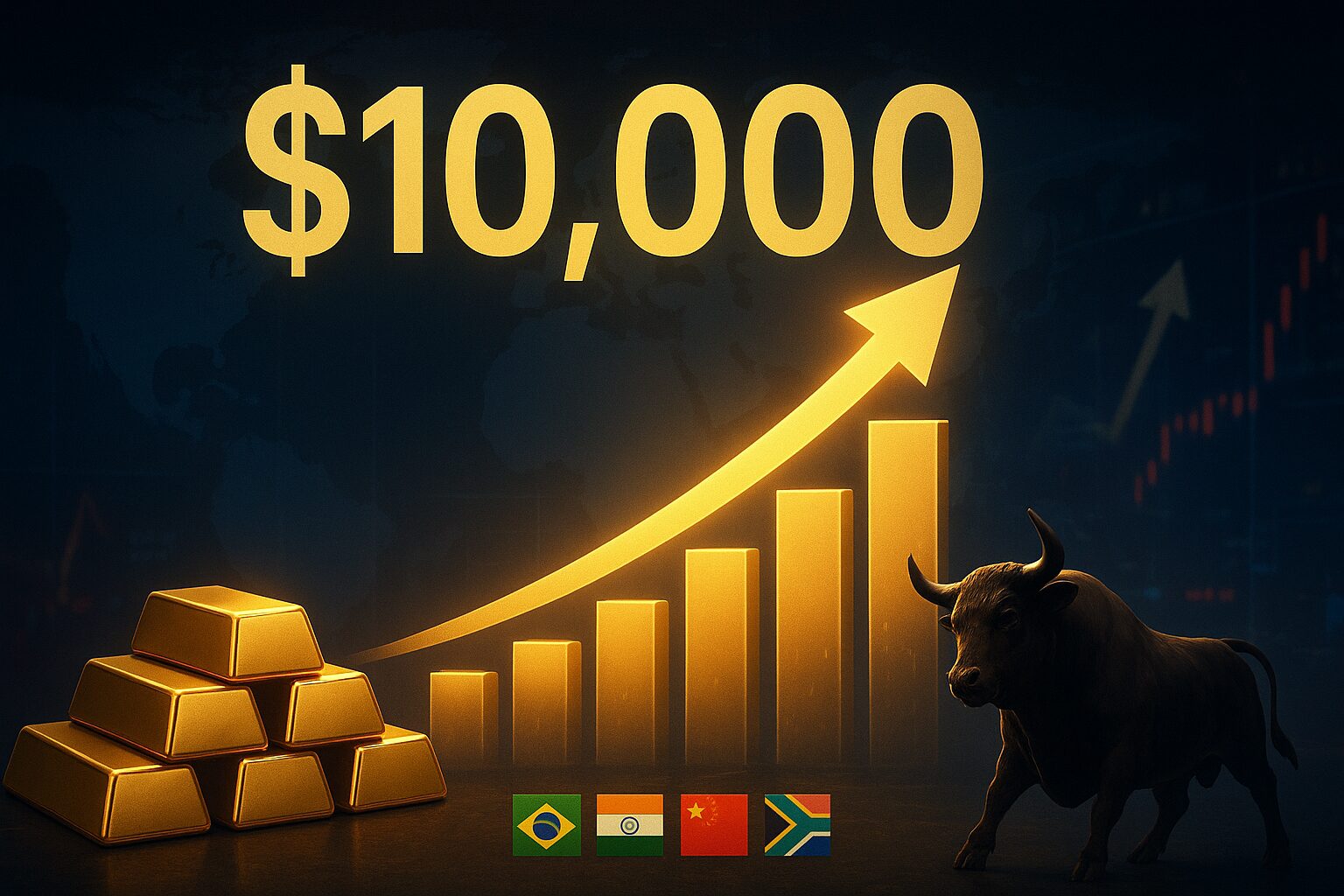 Wall Street Joins BRICS Gold Bull Run, Sees $10,000 Price Ahead